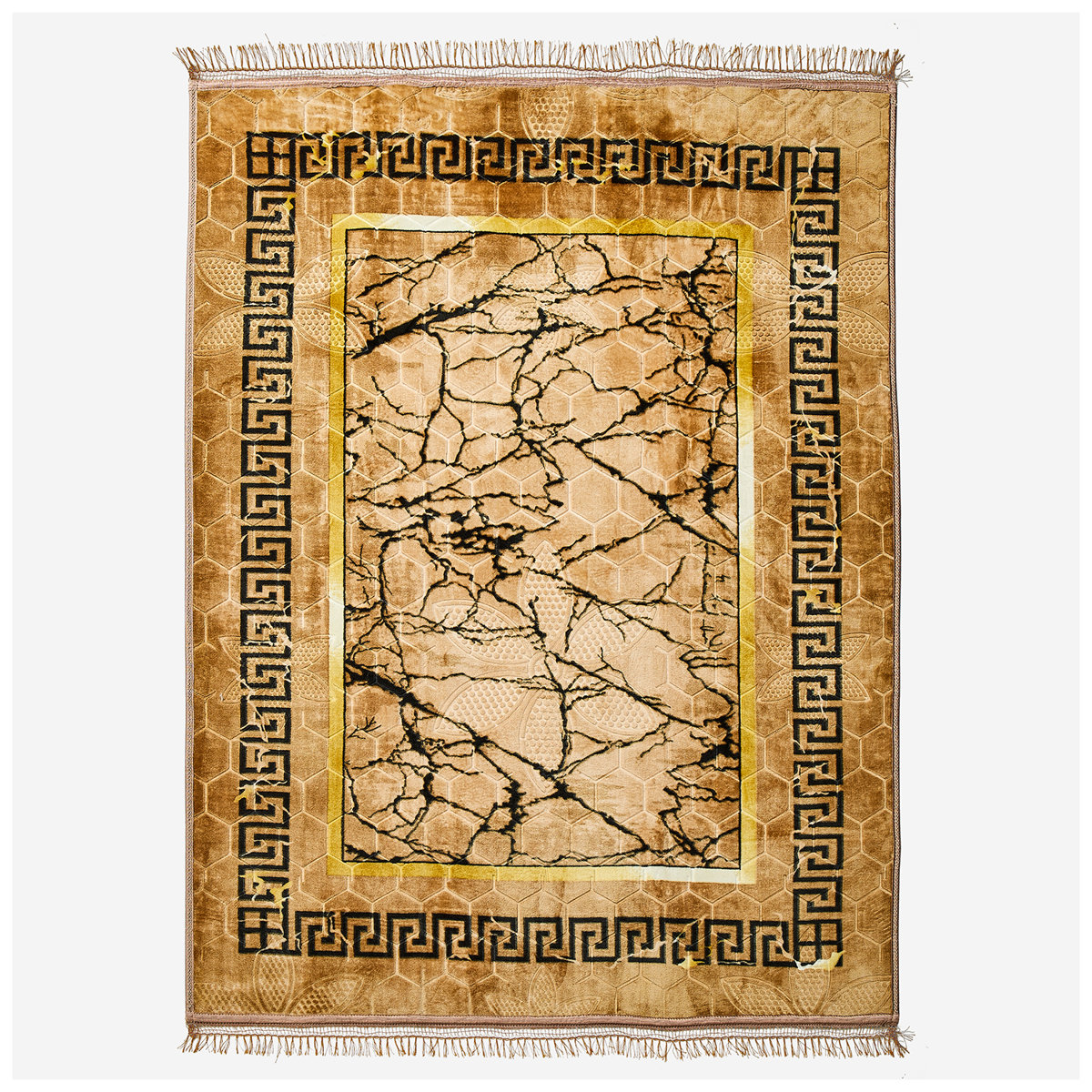 GC GAVENO CAVAILIA MARBLE GREEK MINK FAUX FUR RUG RUGS 160X230 NATURAL ...