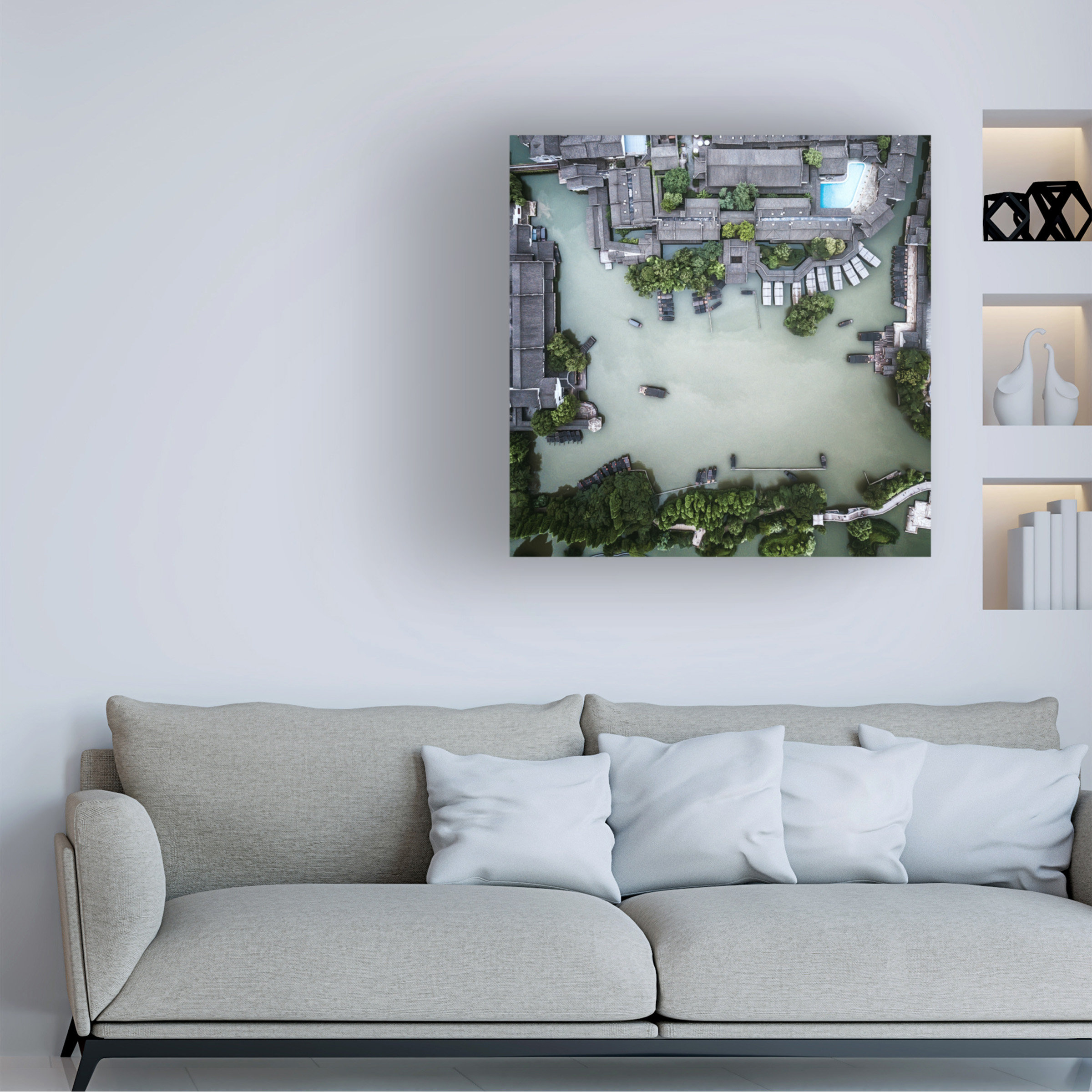 Ebern Designs Zhou Chengzhou Millennium Ancient Town Canvas Art ...