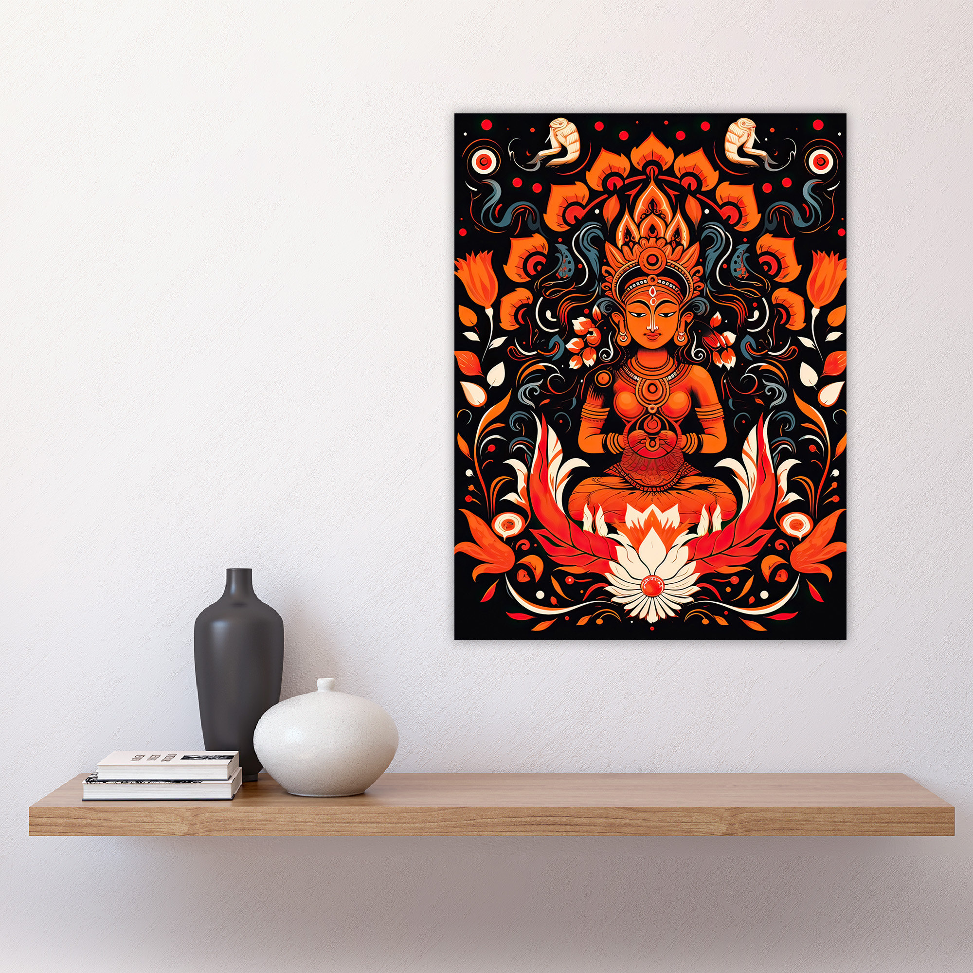 Langley Street Wall Art Print Hindu Goddess Parvati Floral Concept Art ...