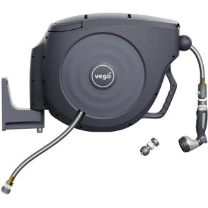VEVOR Retractable Plastic Wall Mounted Hose Reel with Automatic Rewind ...