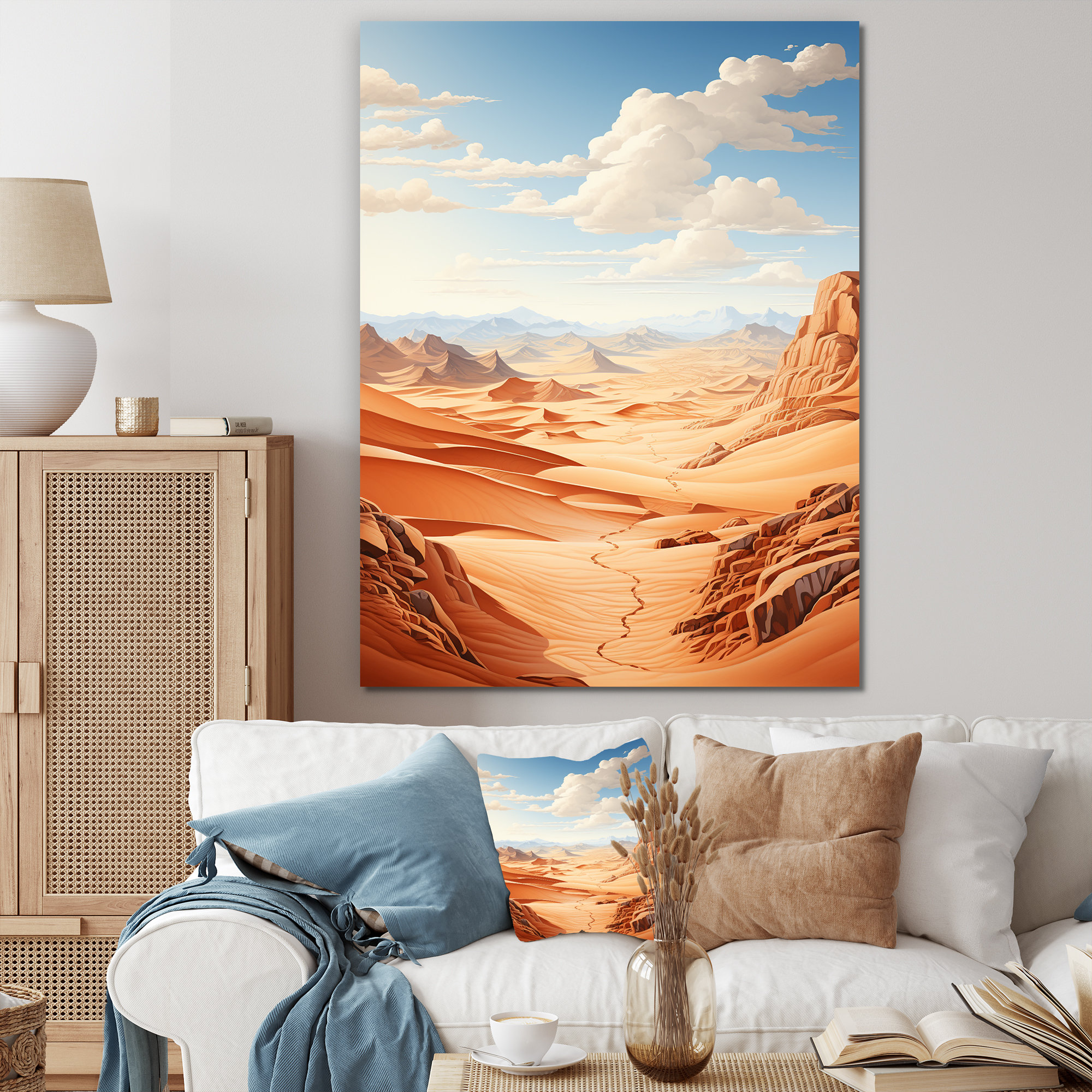 Union Rustic Desert Sahara Landscape I - Canyon & Desert Wall Art ...