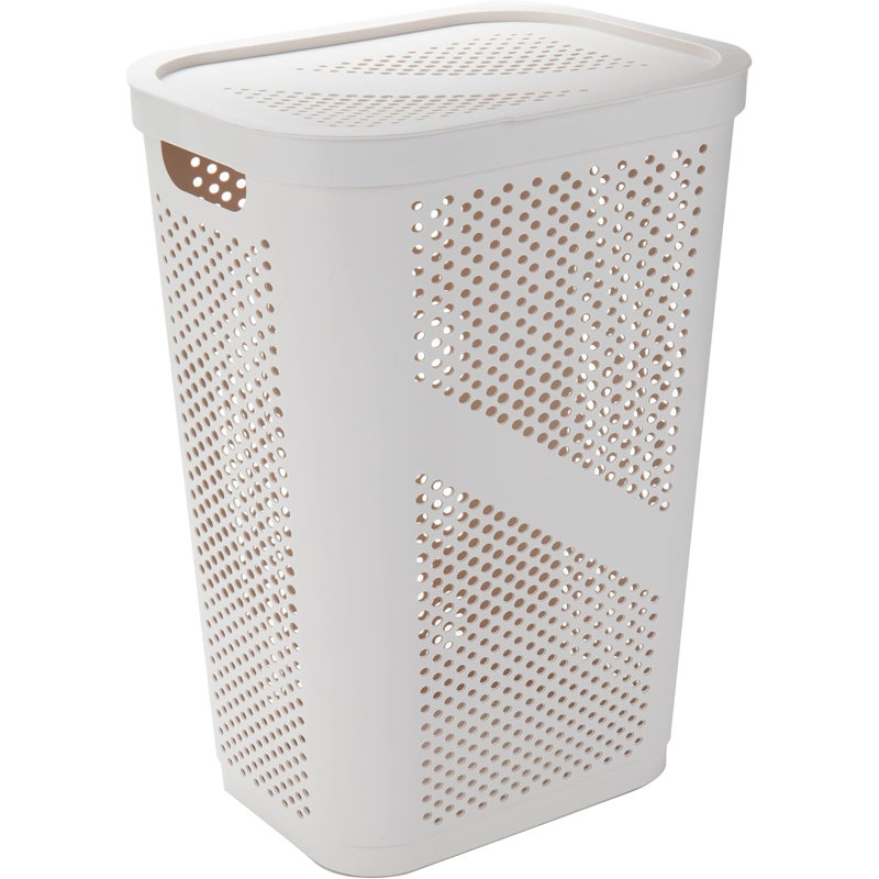 Rebrilliant 60L Slim Laundry Hamper, Clothes Basket WITH Lid | Wayfair