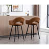 George Oliver Swivel Bar Stools 27'' Counter Stools Faux Leather ...