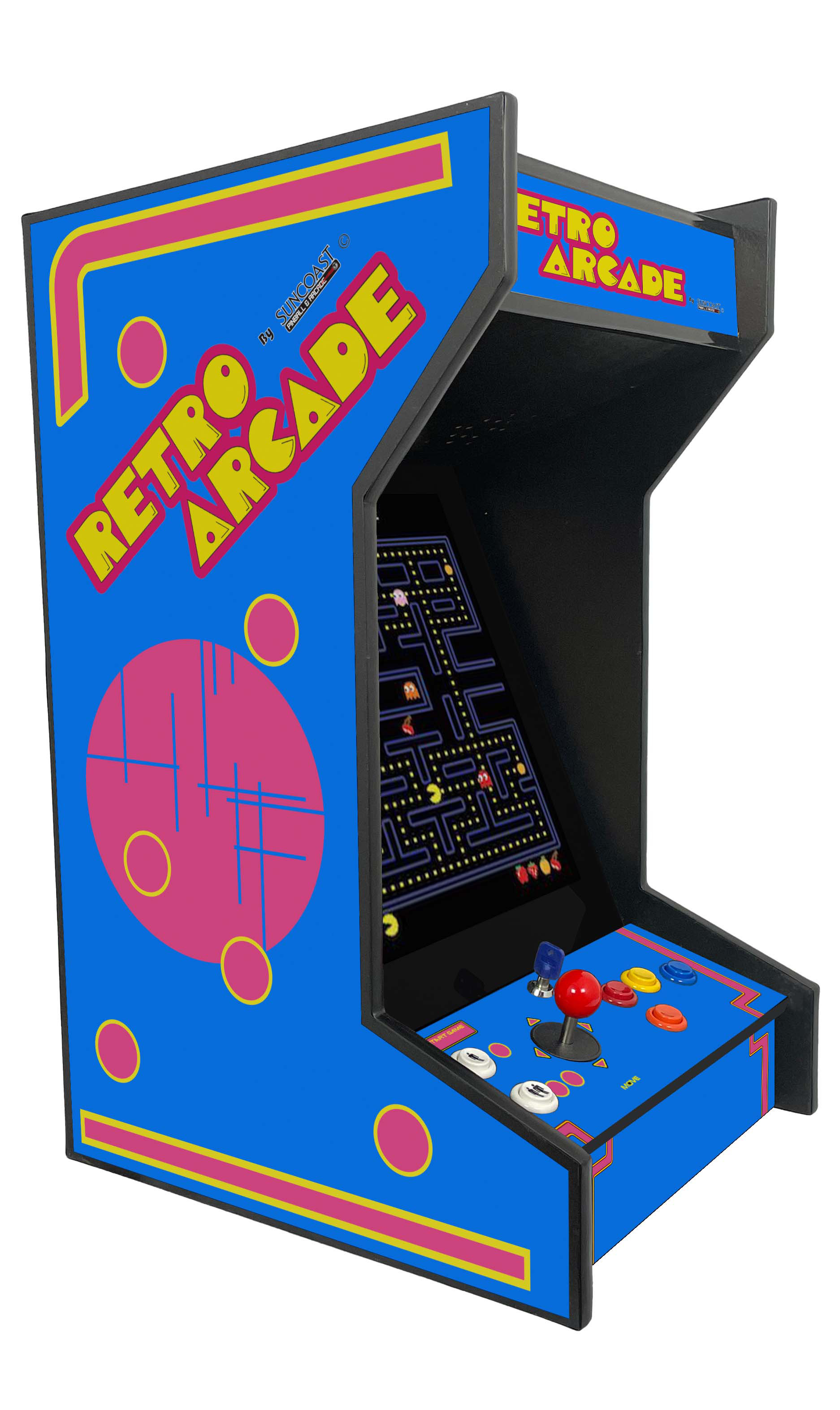 Suncoast Arcade Tabletop Arcade Machine with 19" Monitor and 60 Retro ...