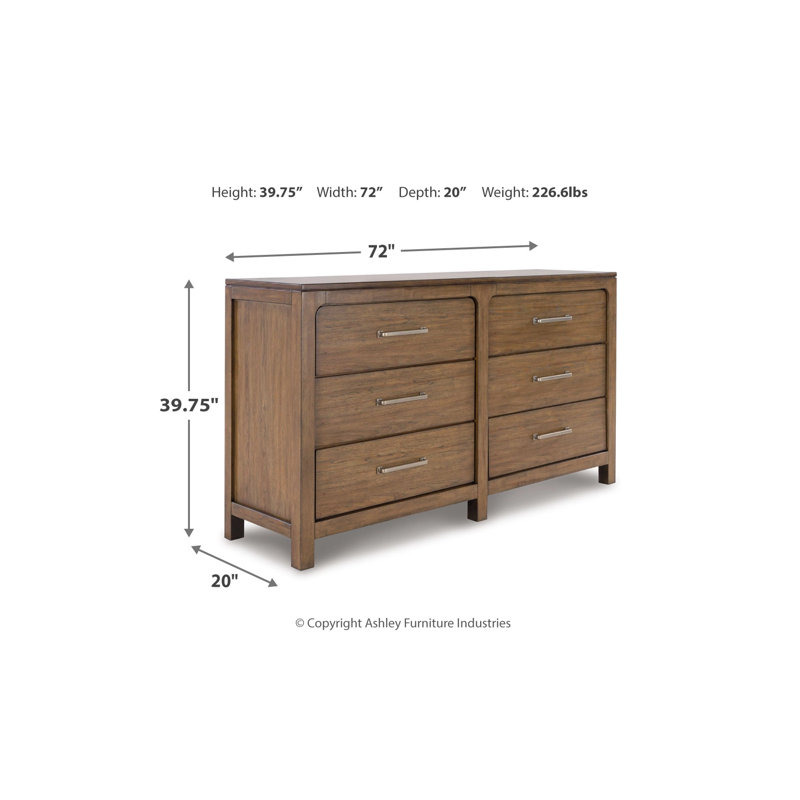 Wildon Home® Geovoni 6 Drawer 72" W Dresser "& Reviews" | Wayfair
