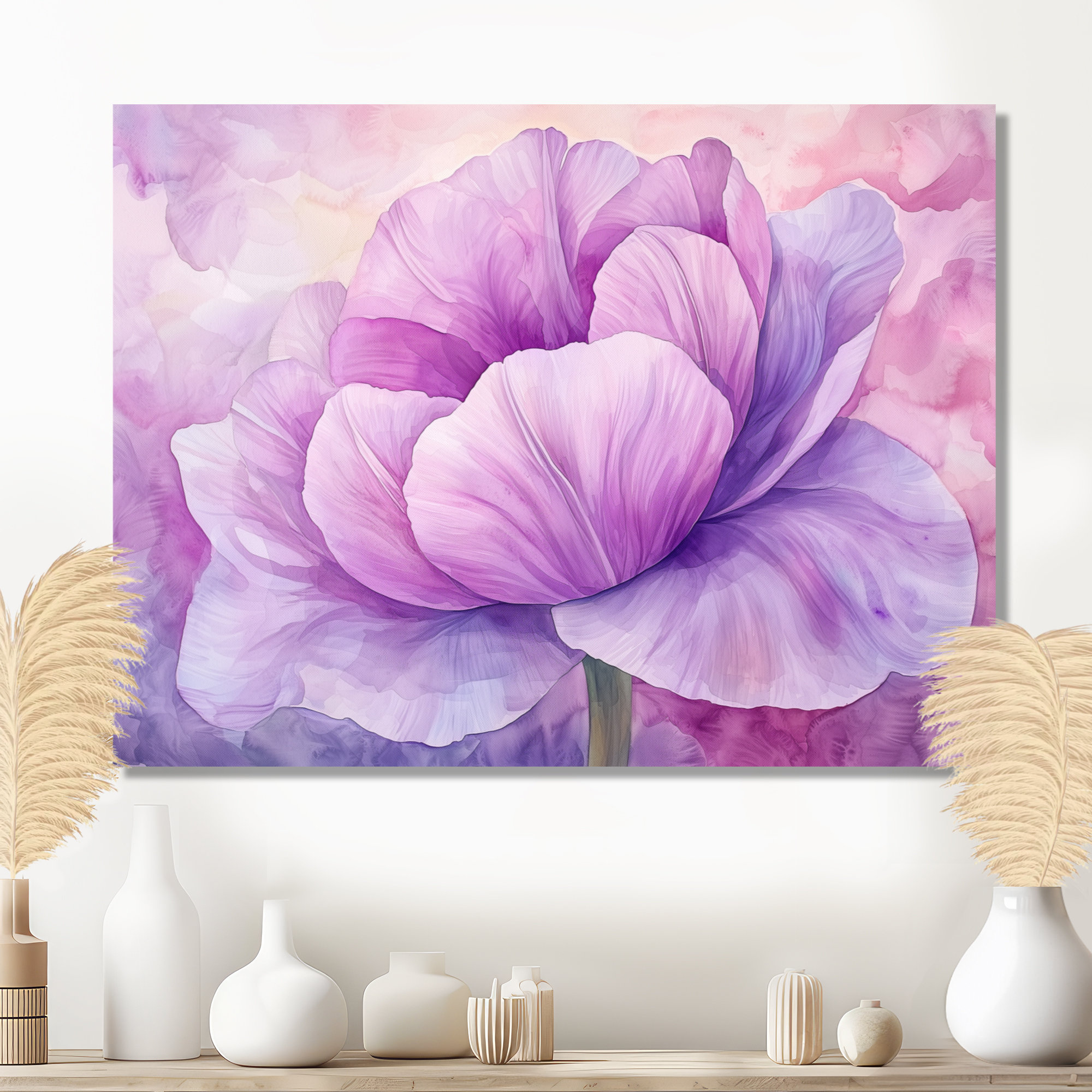 Ophelia & Co. Radiant Blossom Of Purple Tulip V - Floral Metal Decor ...
