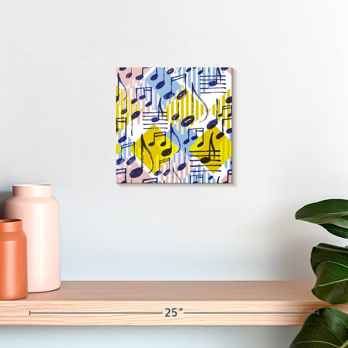 Ebern Designs Abarca Geometric Musical Notes | Wayfair
