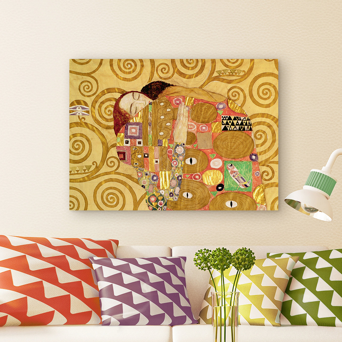 Vault W Artwork "Fulfilment" by Gustav Klimt Graphic Art on Wrapped ...