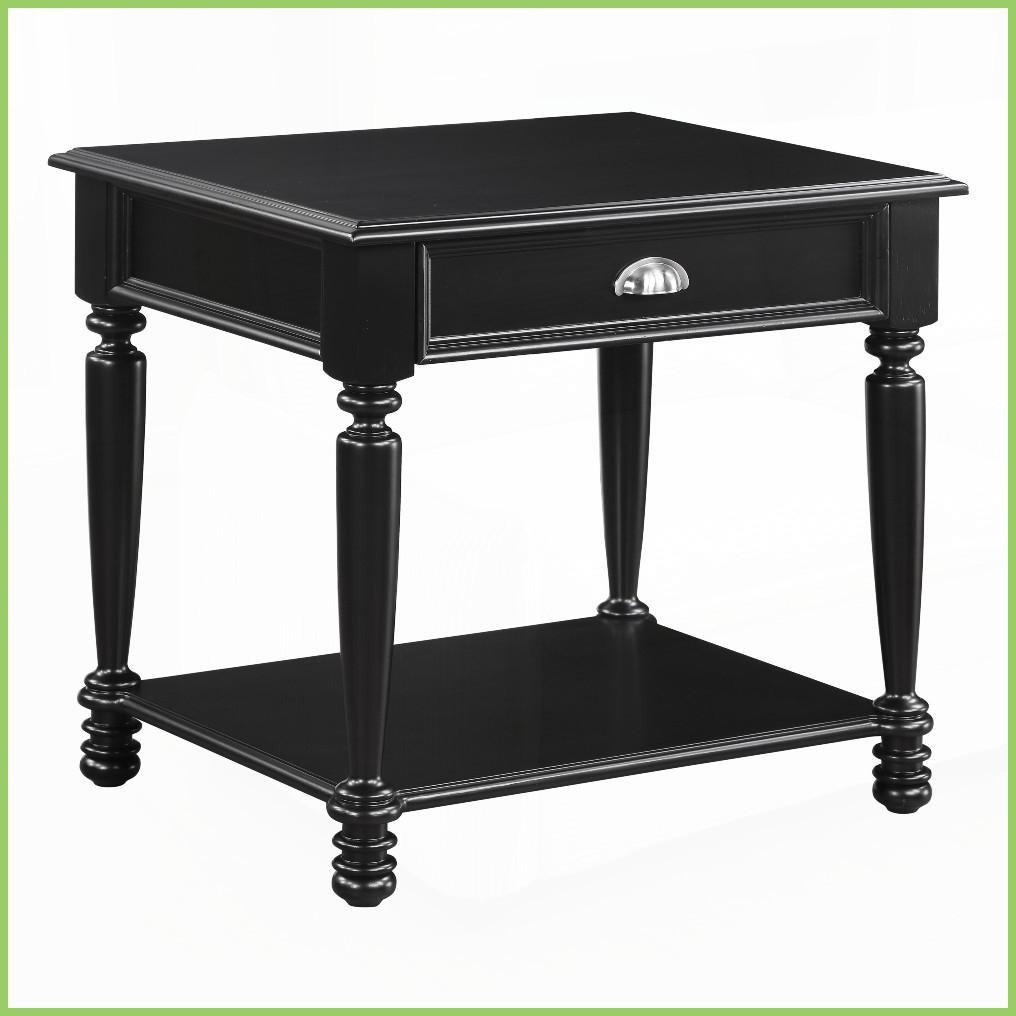 Latitude Run® Black Classic Coffee Table with Wooden Drawer & Bottom ...