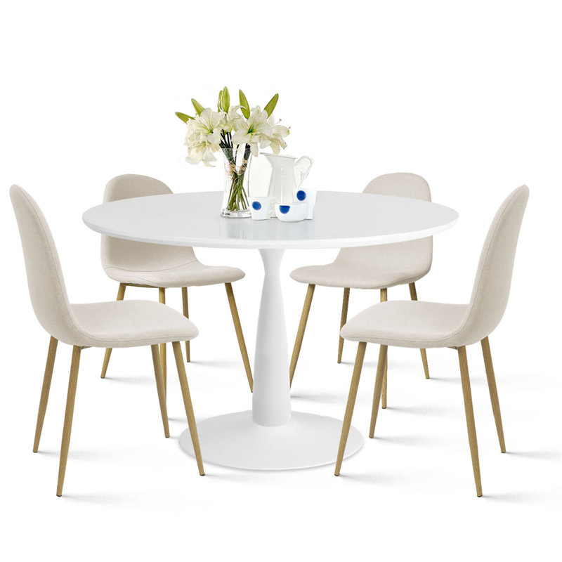 Wade Logan® Pasha 5 - Piece Pedestal Dining Set & Reviews | Wayfair