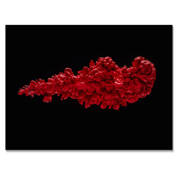 East Urban Home " Red River Or Red Ink Liquid Art " Painting Print ...