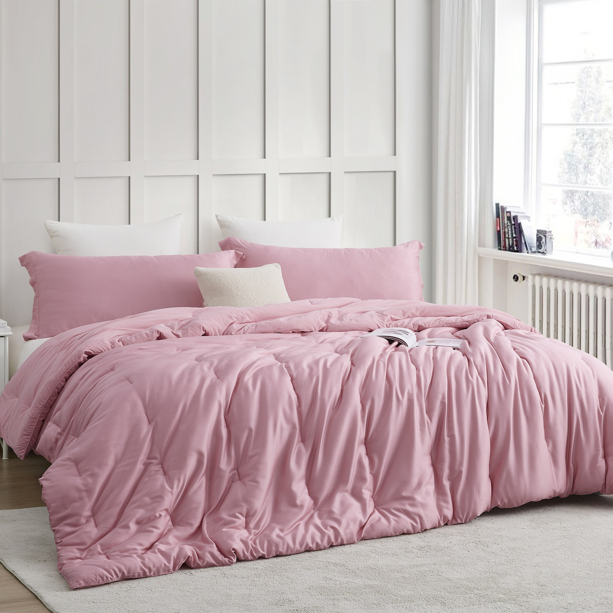 Byourbed Coma Inducer Rayon Butter Candy Pink Oversized Comforter Set ...