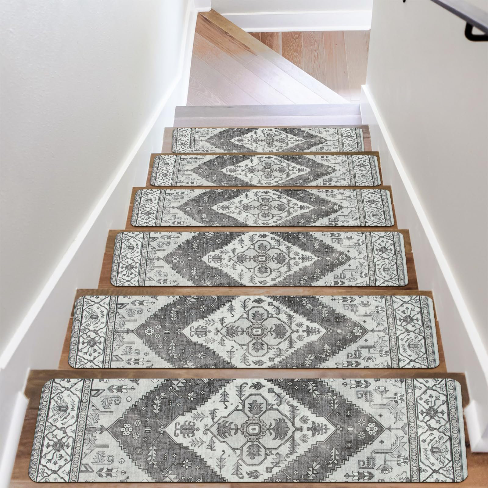 Hokku Designs Slip Carpet Stair Treads for Wooden Steps Set of 15 | Wayfair