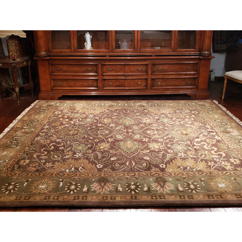 Astoria Grand Mastropietro Oriental Handmade Tufted Wool Brown Area Rug ...