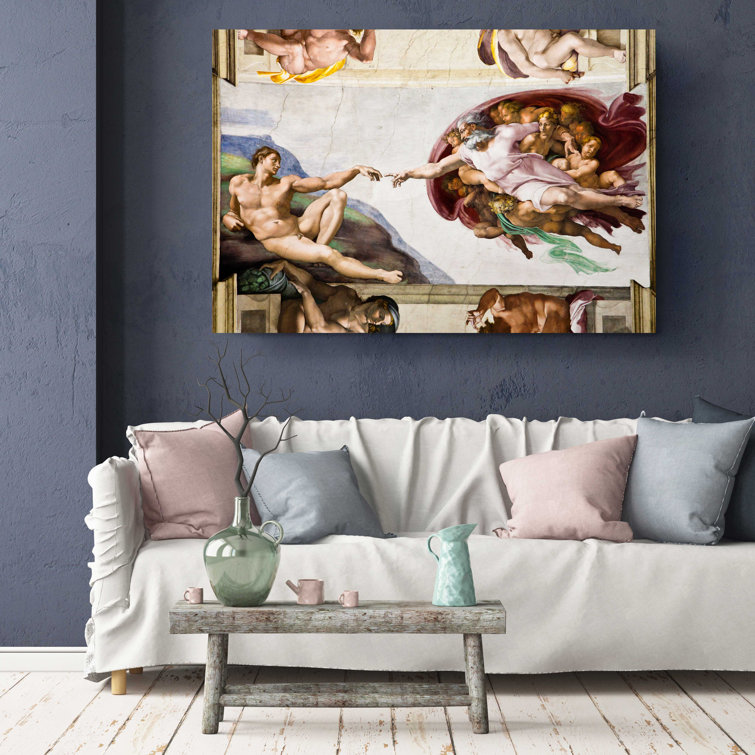 World Menagerie The Creation Of Adam Michelangelo 1512 Canvas Prints ...