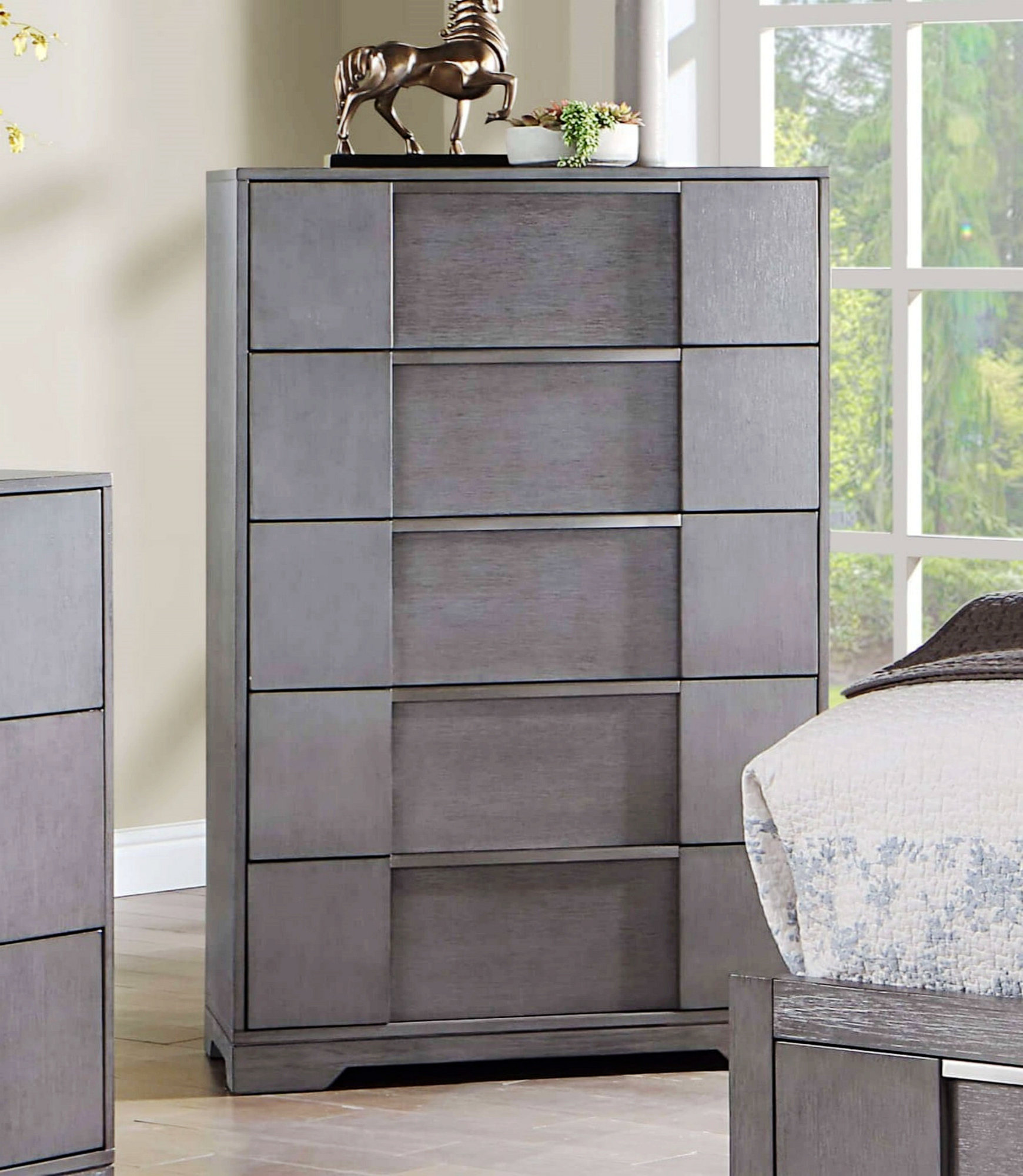 Everly Quinn Bedroom Vertical Chest, Contemporary Style Chest With ...
