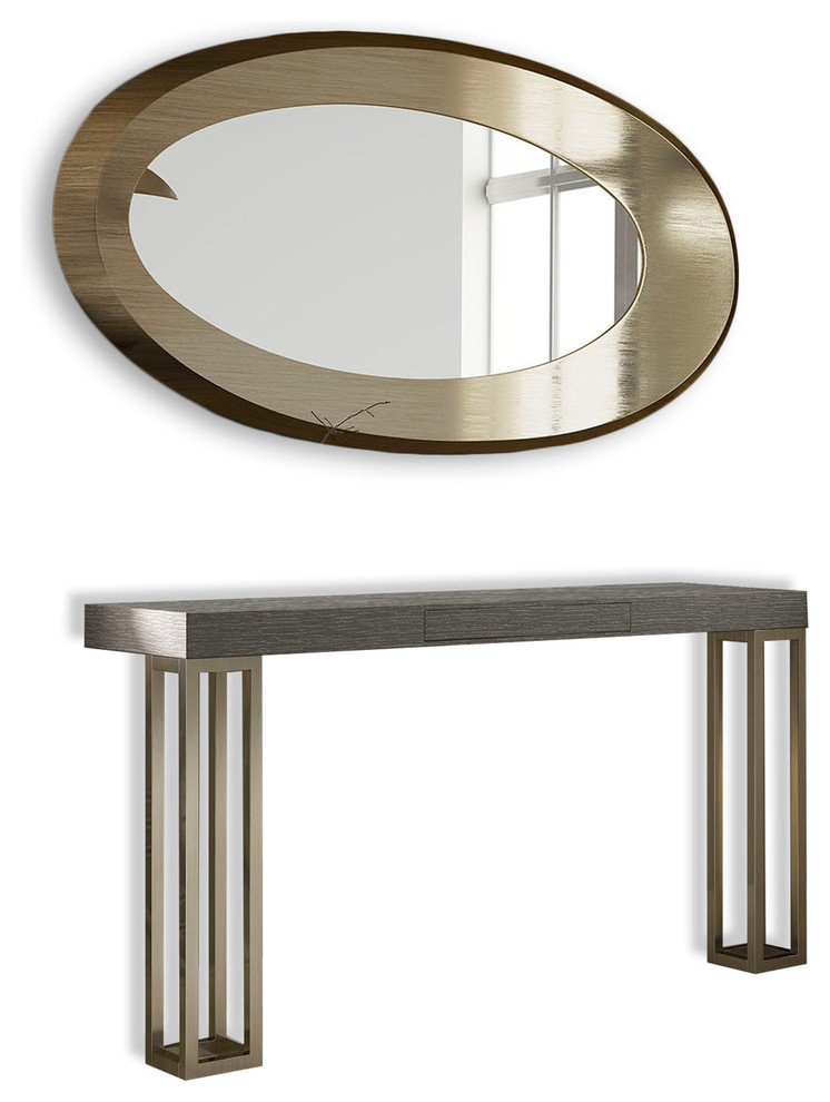 Hispania Home Saphire Console Table and Mirror Set | Wayfair
