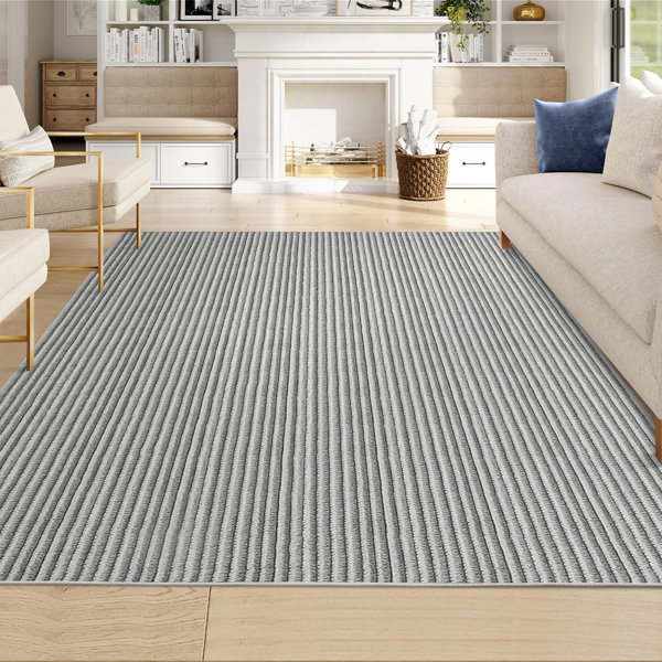 Latitude Run® Machine Washable Rug with Rubber Backing for Living Room ...