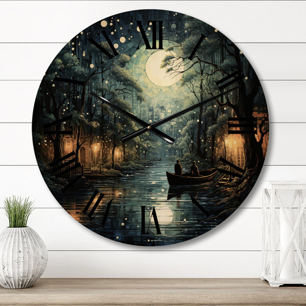 East Urban Home Teal Canal Dramatic Canals High - Canals Oversized Wood ...