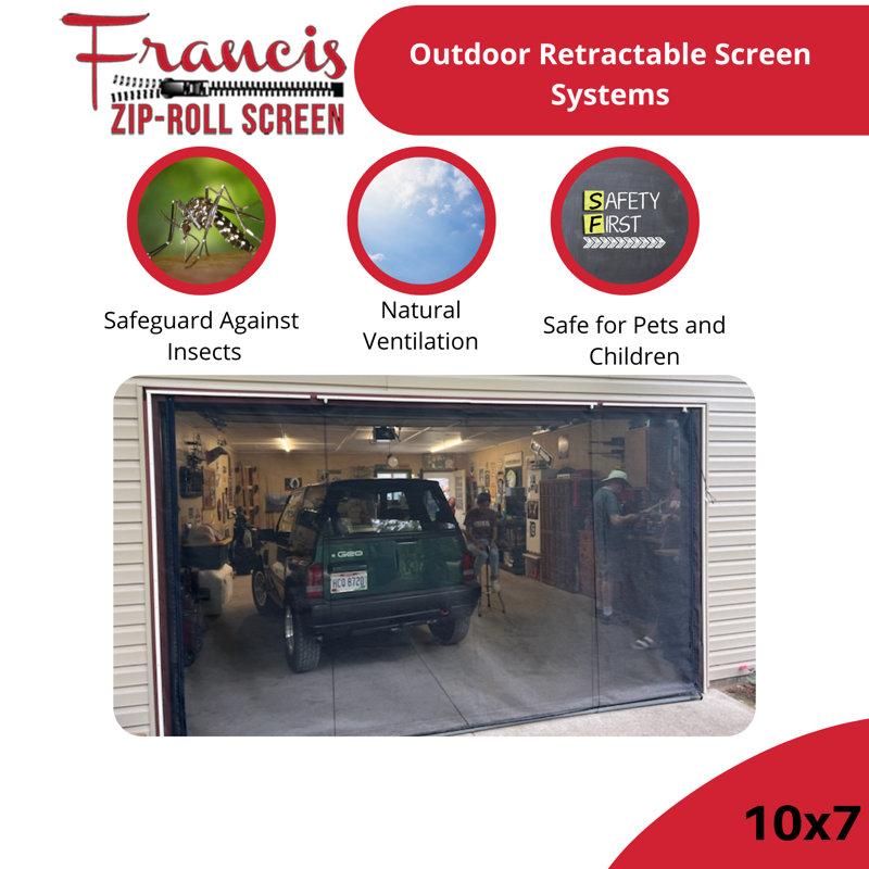 Francis Zip-Roll Screen Retractable Screen For Garage Door & Reviews ...