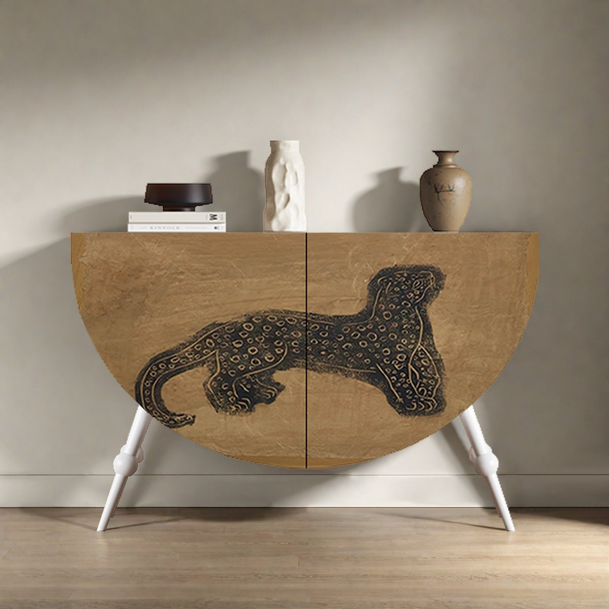 Dakota Fields Semicircle high-end storage decorative cabinet | Wayfair