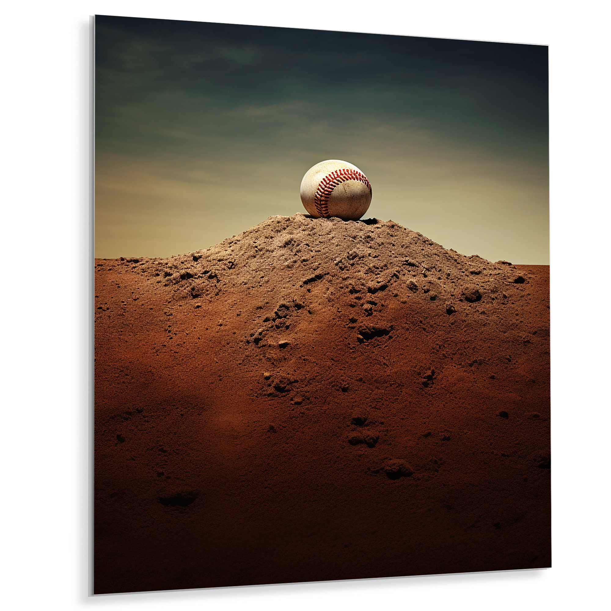 Ebern Designs Baseball Pitchers Mound II - Baseball Metal Wall Decor ...