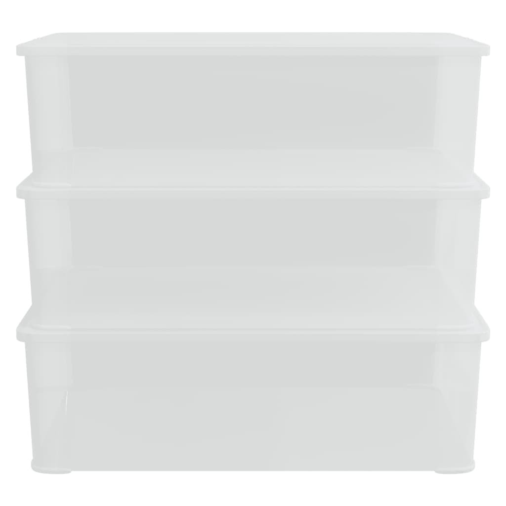 Brayden Studio® Plastic Storage Box Set Of 3 Transparent Polypropylene ...