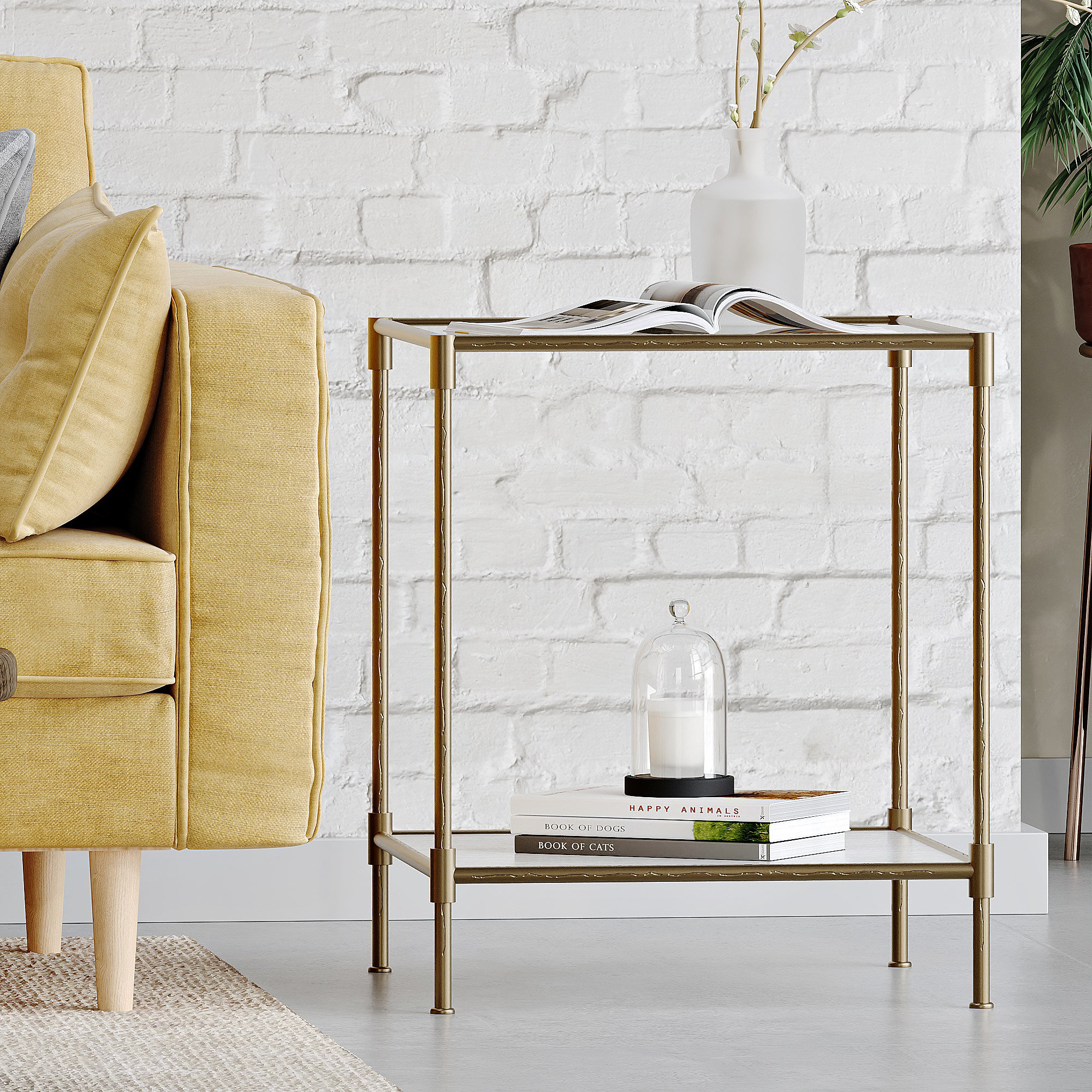 17 Stories Milone Forged Iron End Table - Wayfair Canada