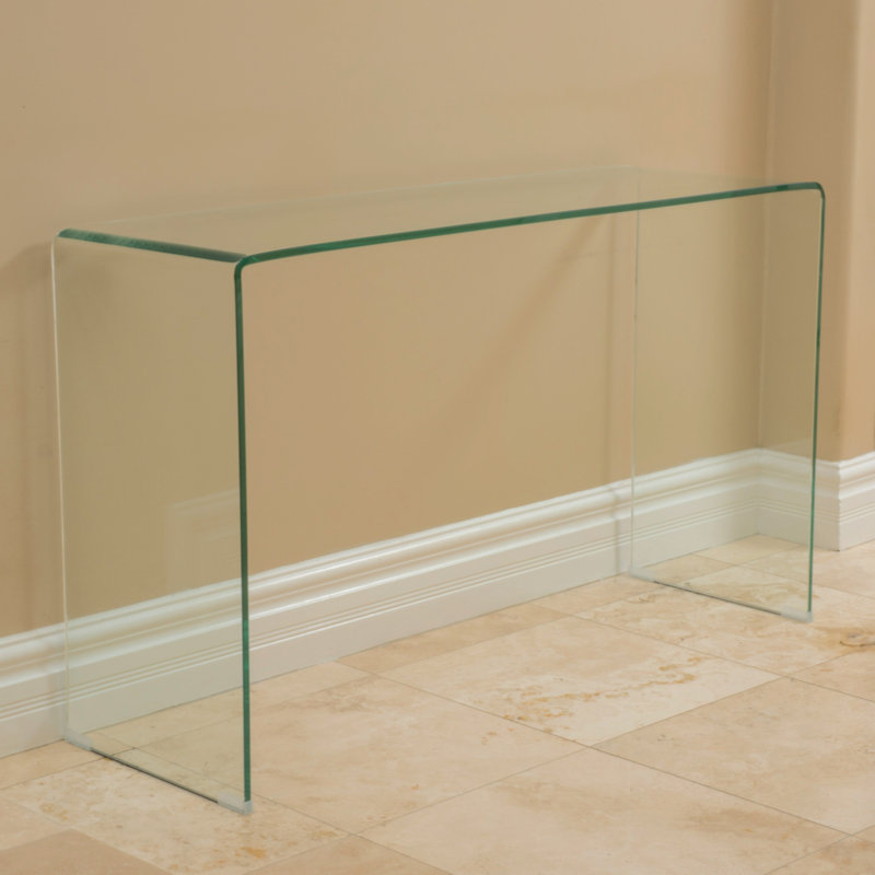 Brayden Studio® CONSOLE TABLE 12MM TEMPERED BENT GLASS | Wayfair