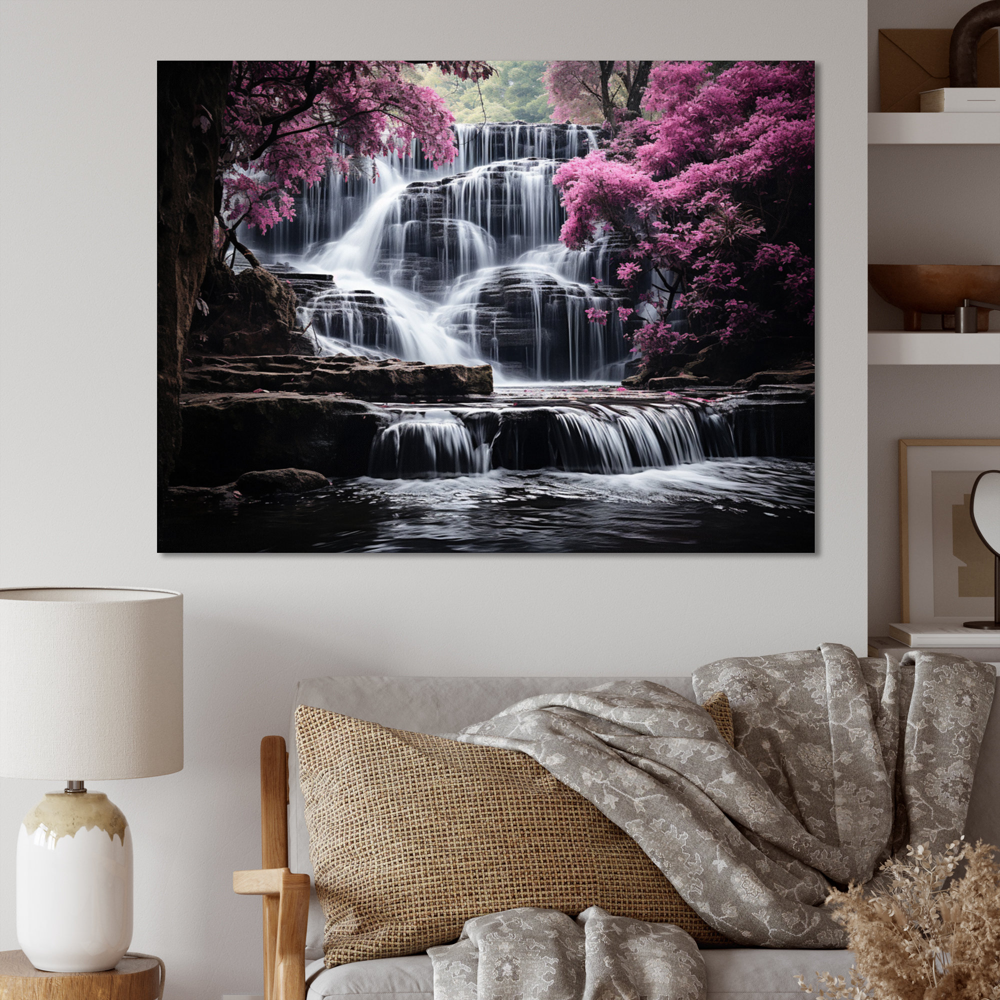 Millwood Pines Waterfall Transcendent Beauty II Framed On Canvas Print ...