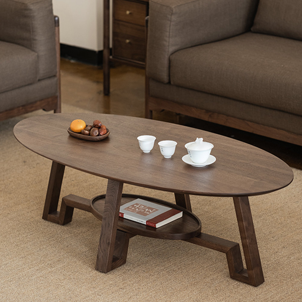 Trentastic Trails Black walnut round end table | Wayfair