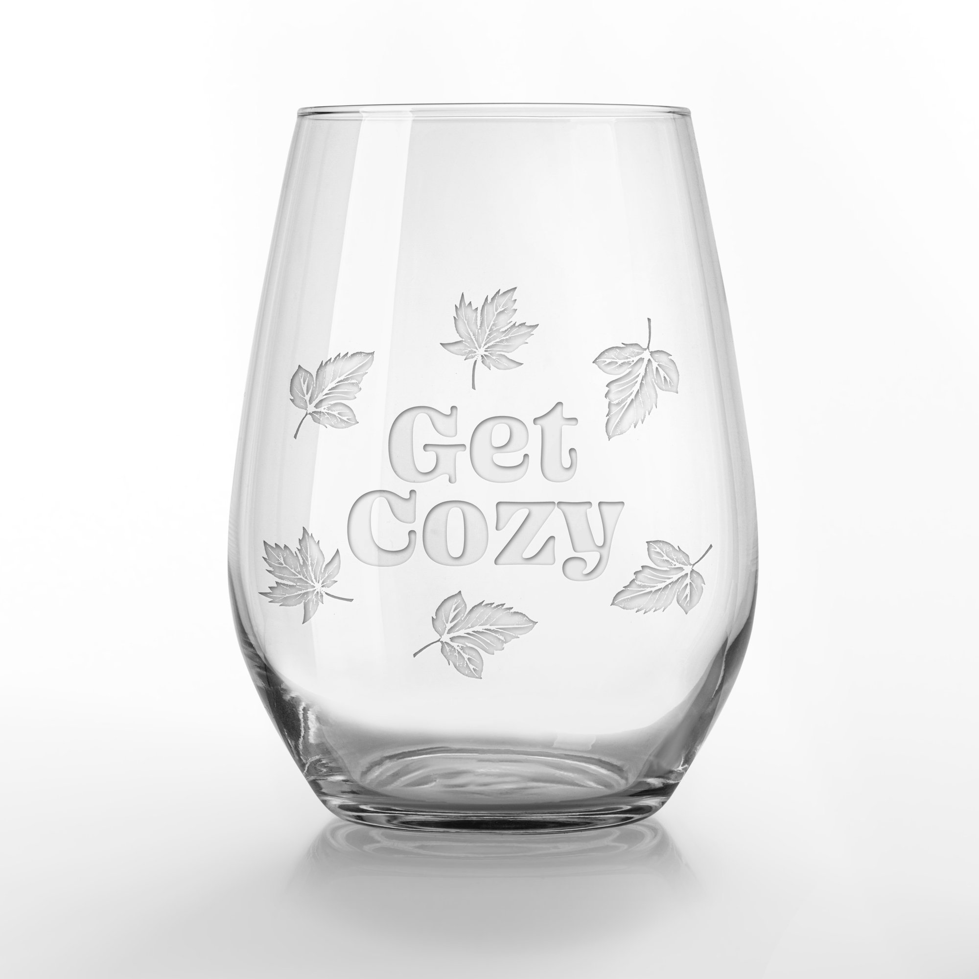Lark Manor™ Get Cozy Etched Stemless Wine Glass | Wayfair