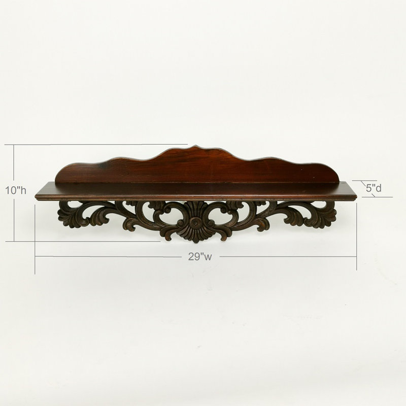 Astoria Grand Arris 29" Wide Pine Solid Wood Floating Shelf & Reviews ...