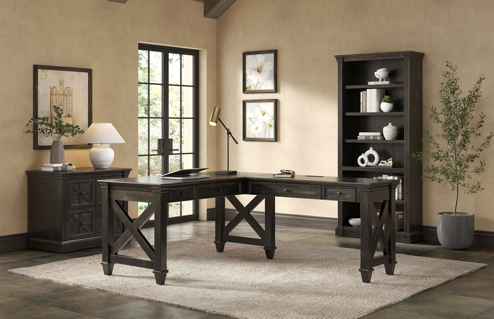 Rosalind Wheeler Aselin L-Shape Desk | Wayfair