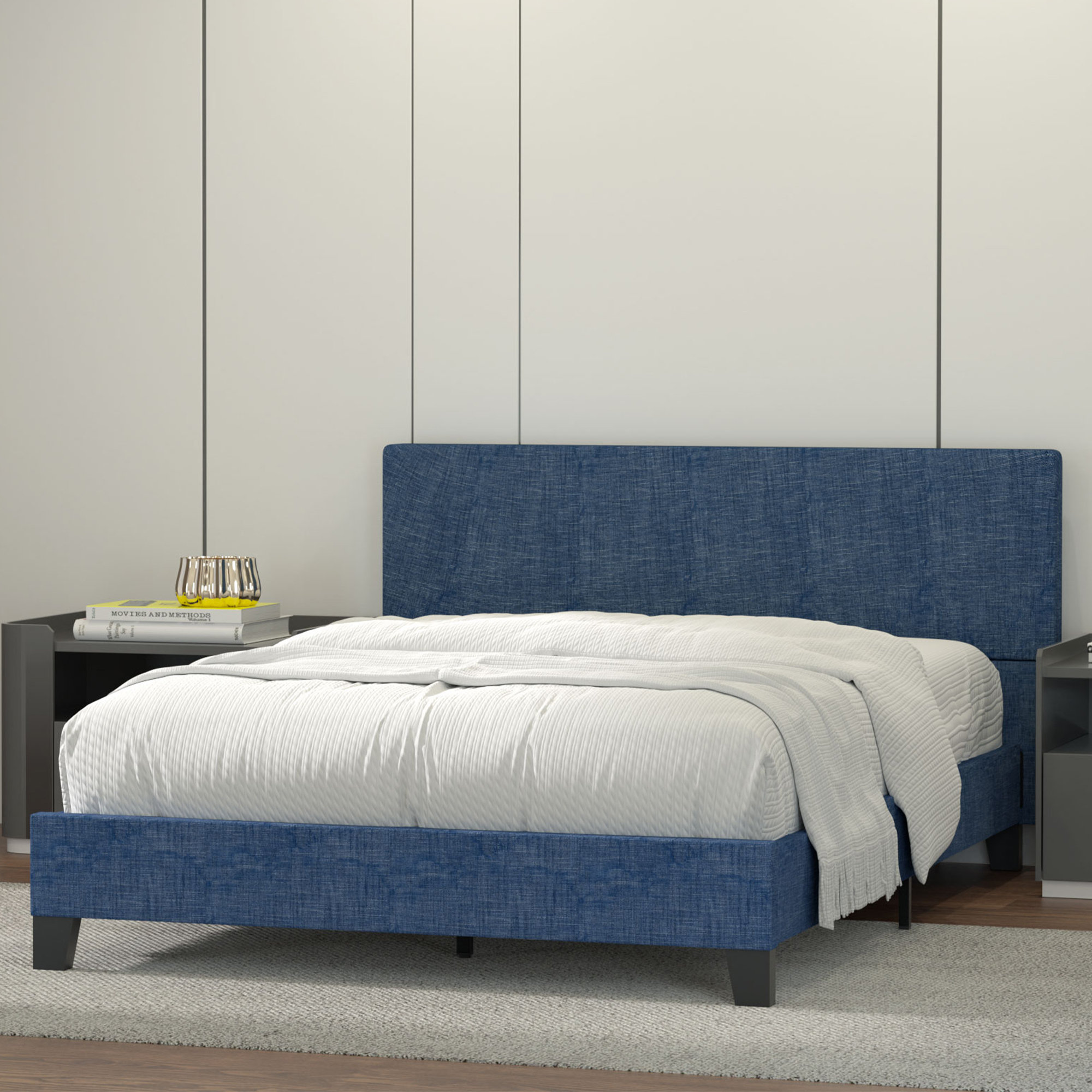 Ebern Designs Tracelium Tufted Low Profile Platform Bed & Reviews | Wayfair