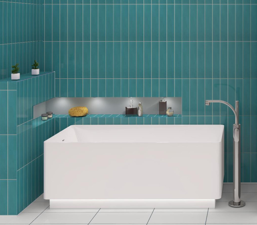 Andova Kwiet 3" x 14" Glass Metal Look Subway Tile | Perigold