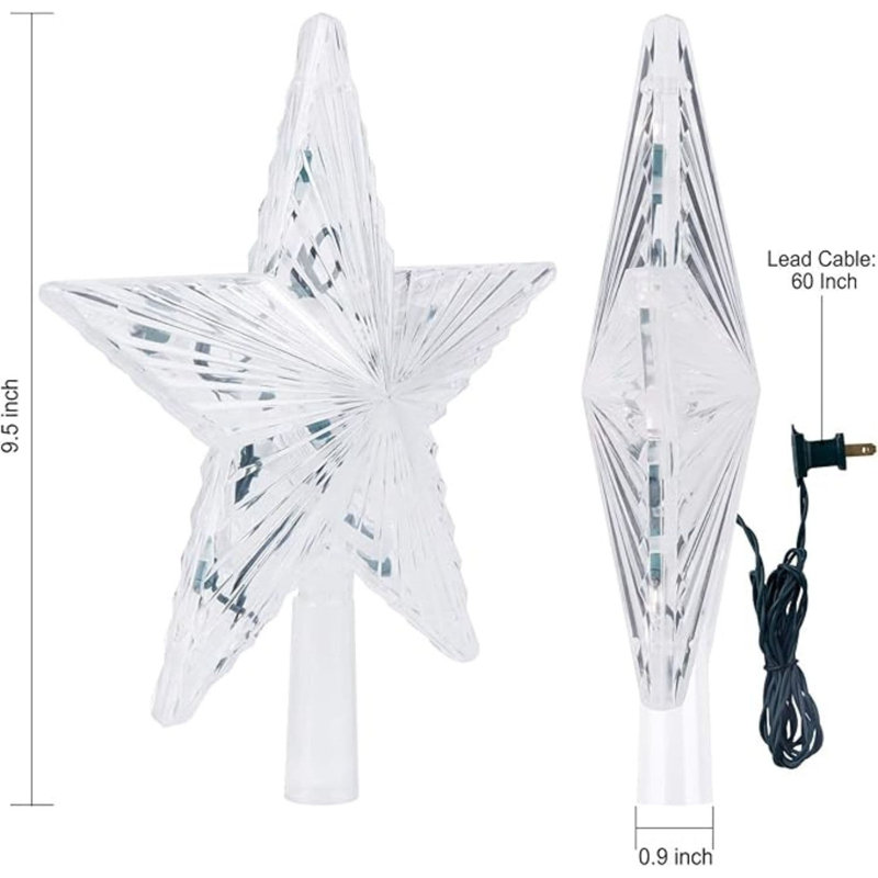 BOPWAY 9.5” Clear Five-Pointed Star Topper | Wayfair