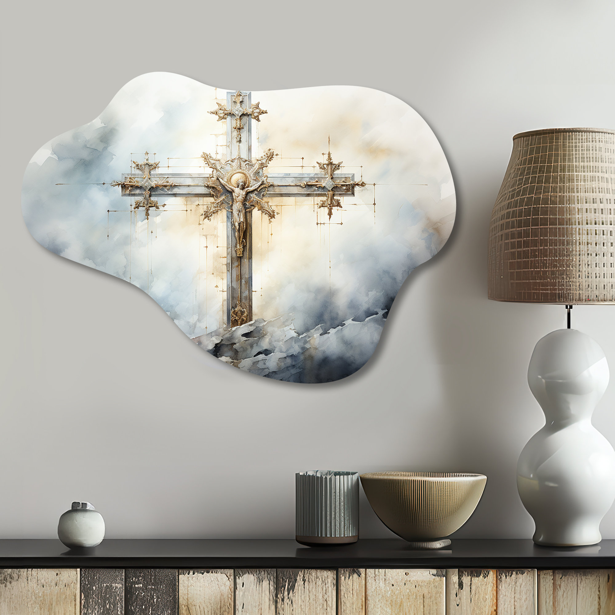 House of Hampton® Symbols Cross A Powerful - Symbols Cloud Shape ...