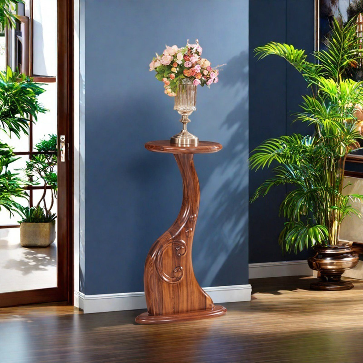 Zhang's SereneLodge Solid wood frame round edge carved solid legs | Wayfair
