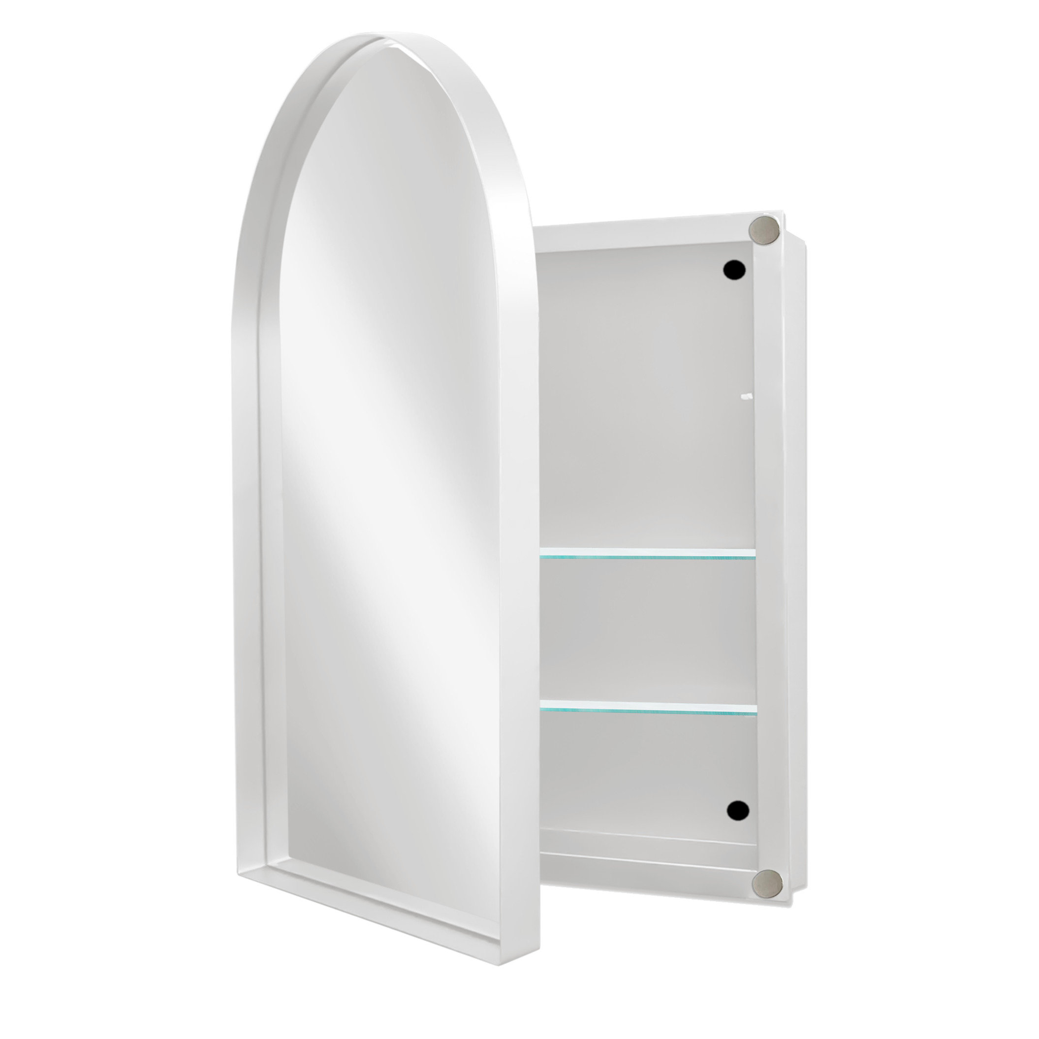 Ebern Designs Stylish Bathroom Wall Cabinet with Mirror and Adjustable ...