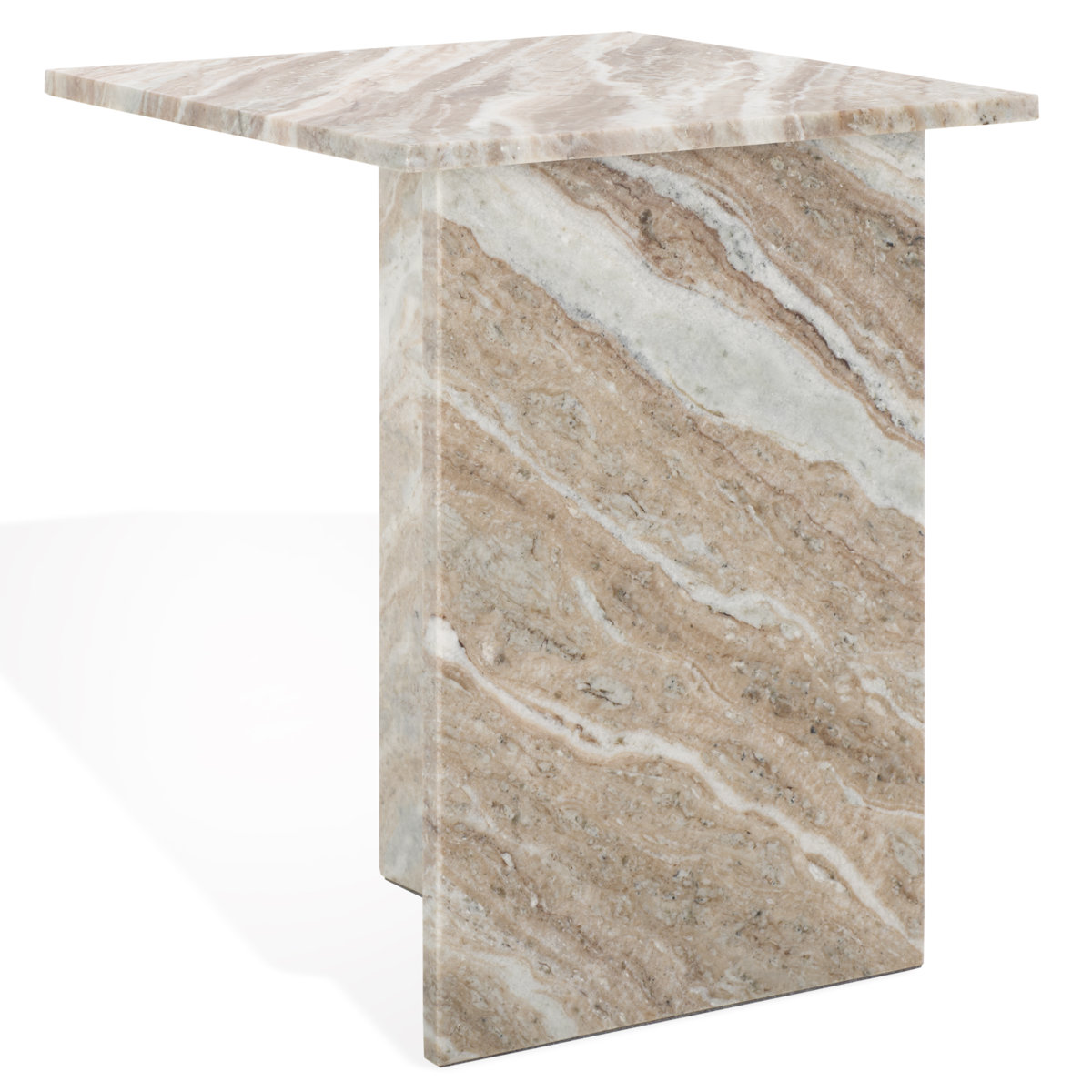 Orren Ellis Kynesha 2 Leg Marble Accent Table | Wayfair