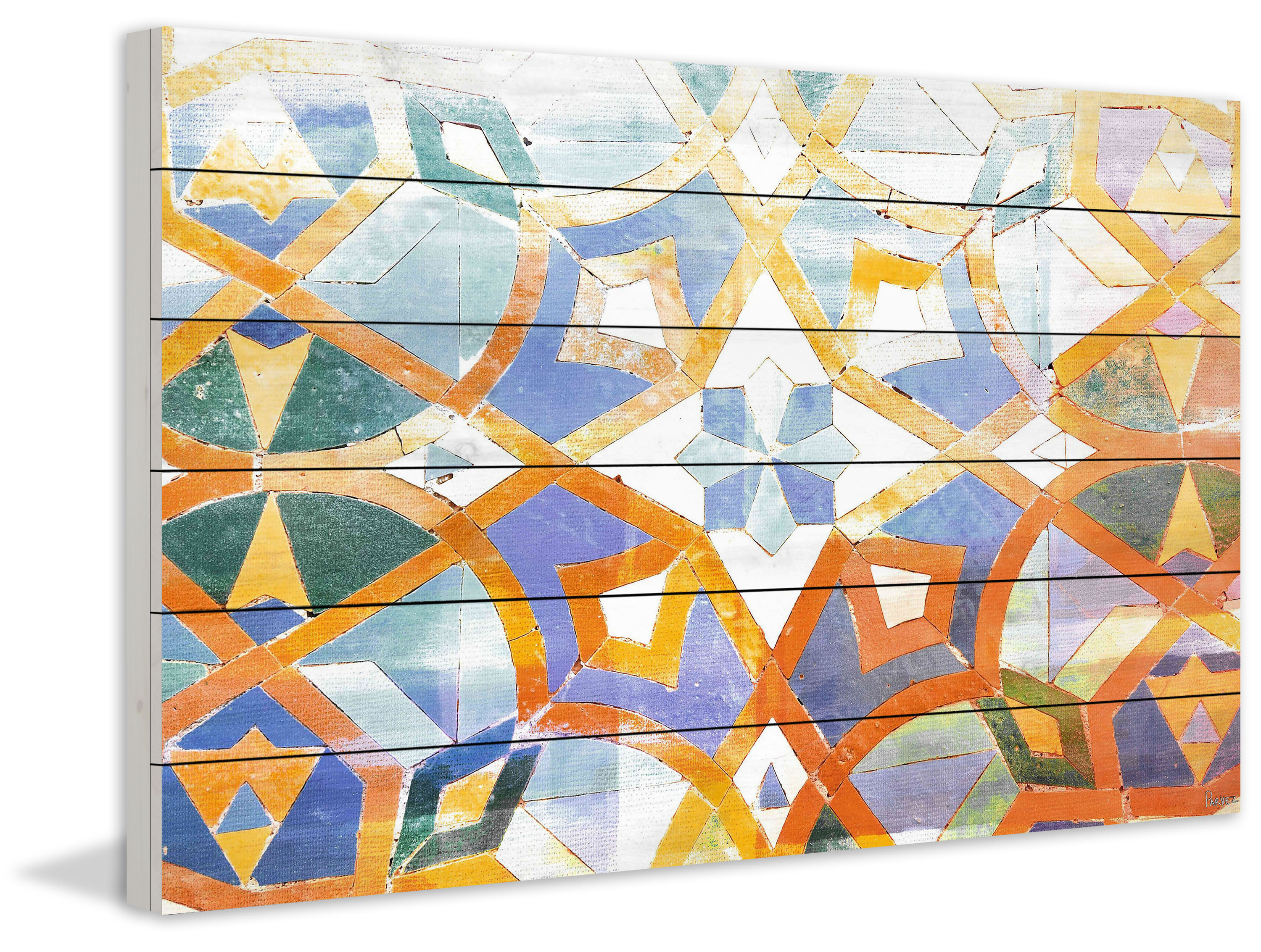 Parvez Taj 'Taero' by Parvez Taj Painting Print on White Wood | Wayfair