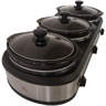 Frigidaire 420-Watt Triple Slow Cooker and Buffet Server with Three 2.5 ...