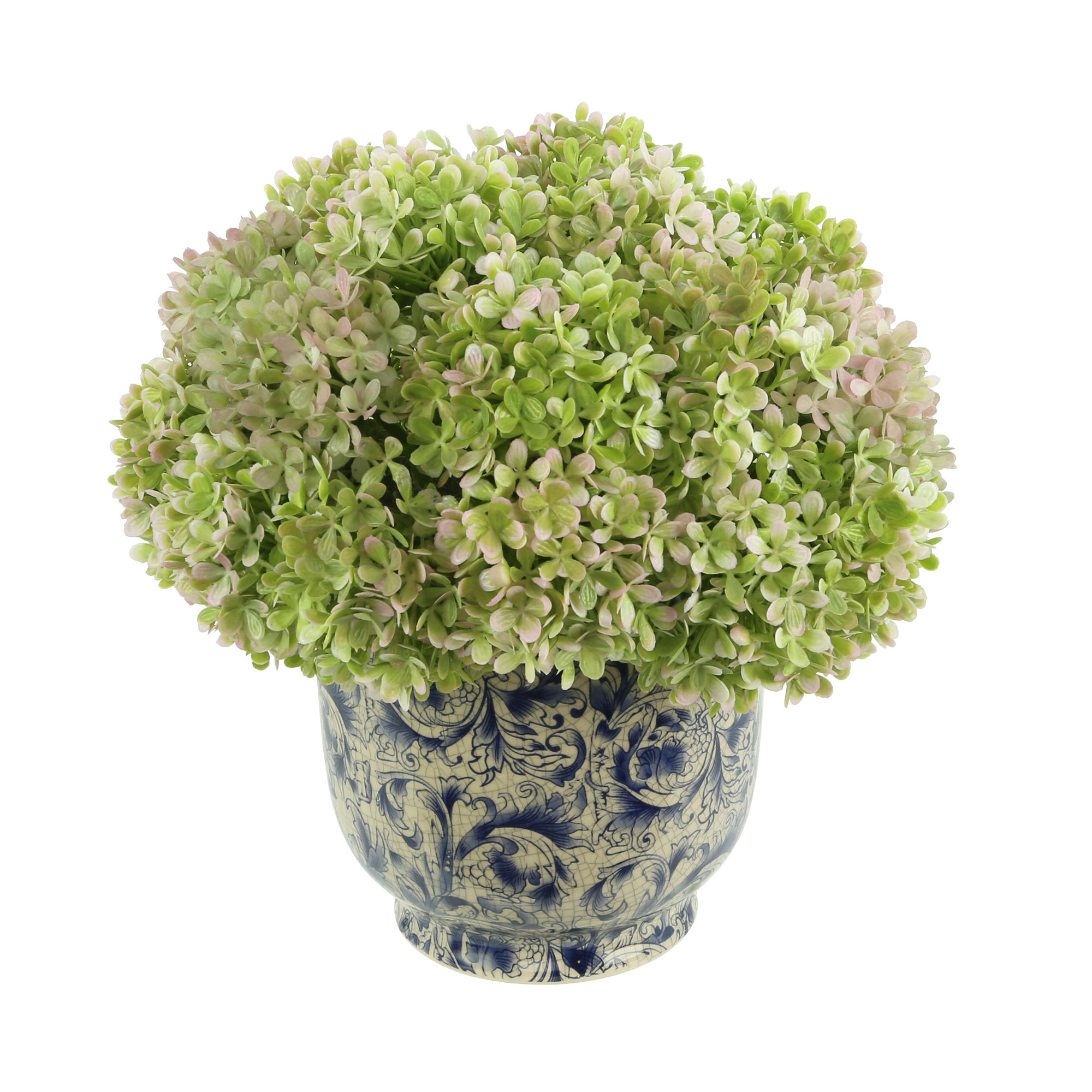 Creative Displays, Inc. Snowball Hydrangea in Decorative Ceramic Vase ...