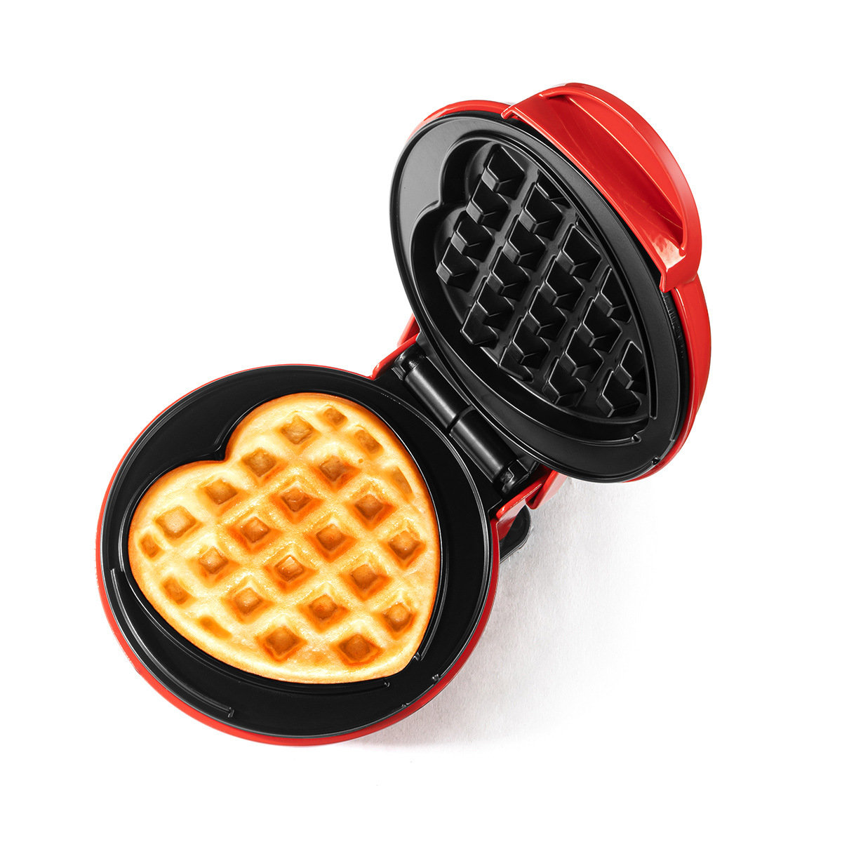Holstein Housewares Heart Shaped Mini 4 Inch Personal Waffle Maker ...