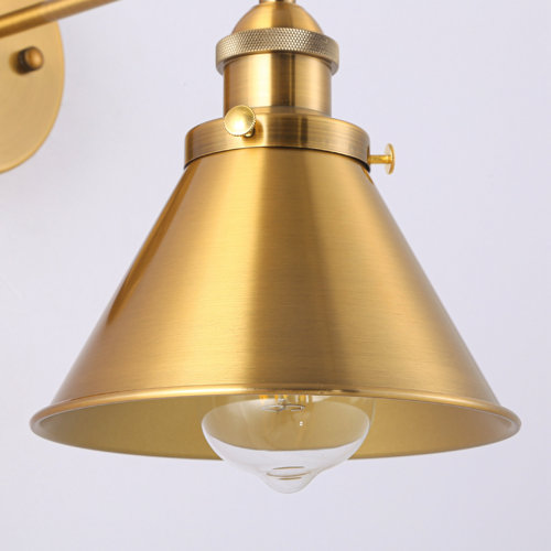 Wrought Studio Rhem 1 - Light Brass Armed Sconce & Reviews | Wayfair