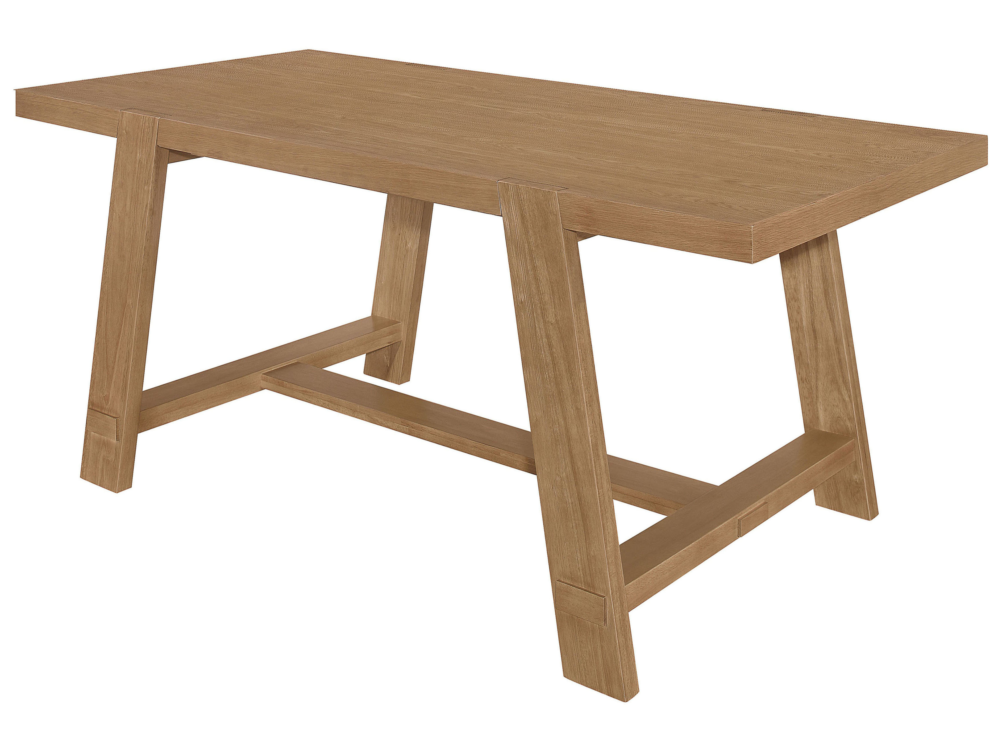 Laurel Foundry Modern Farmhouse® Carnes Brown Rectangular Trestle Base ...