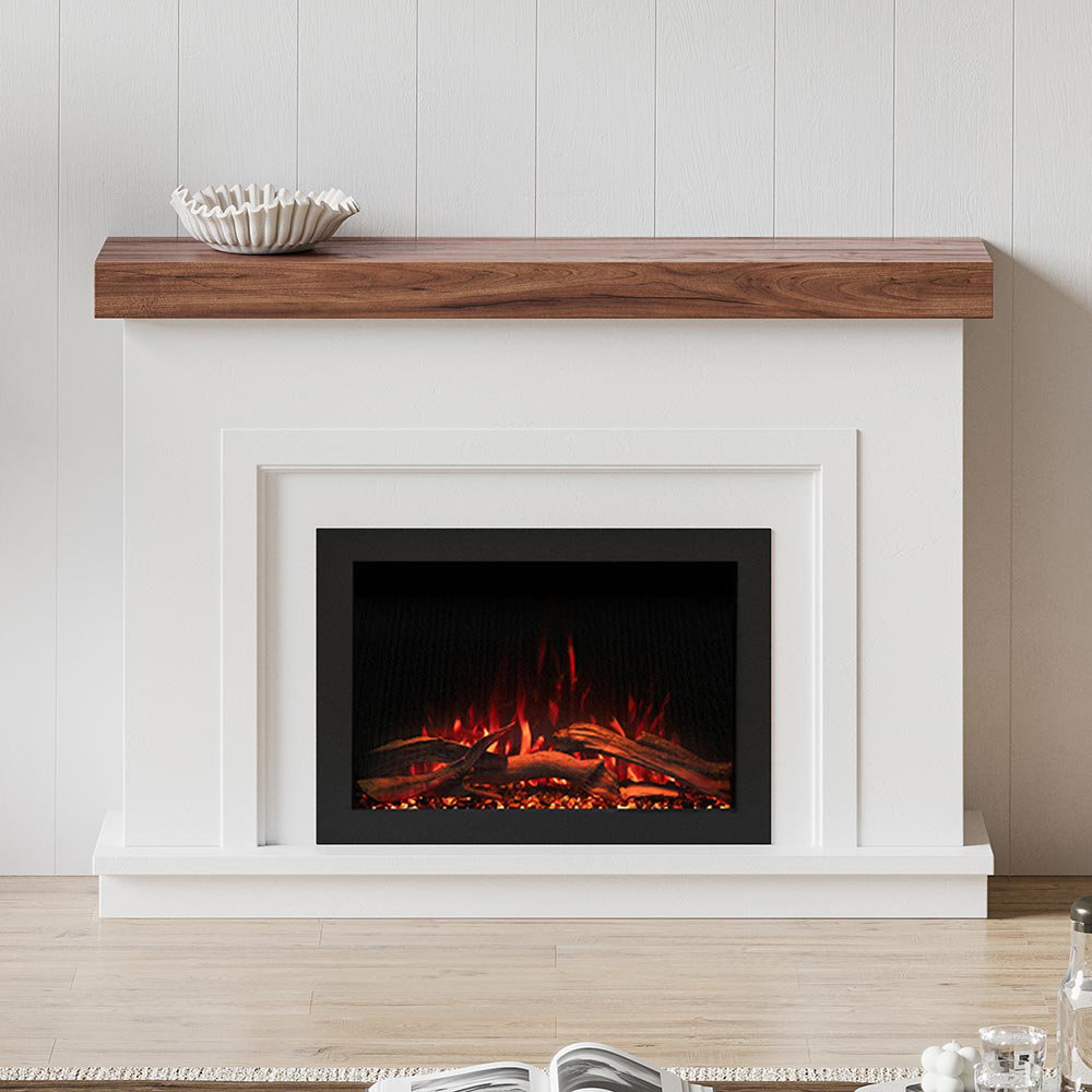 Modern Ember Leila Smart Electric Fireplace Mantel Package | 33 ...