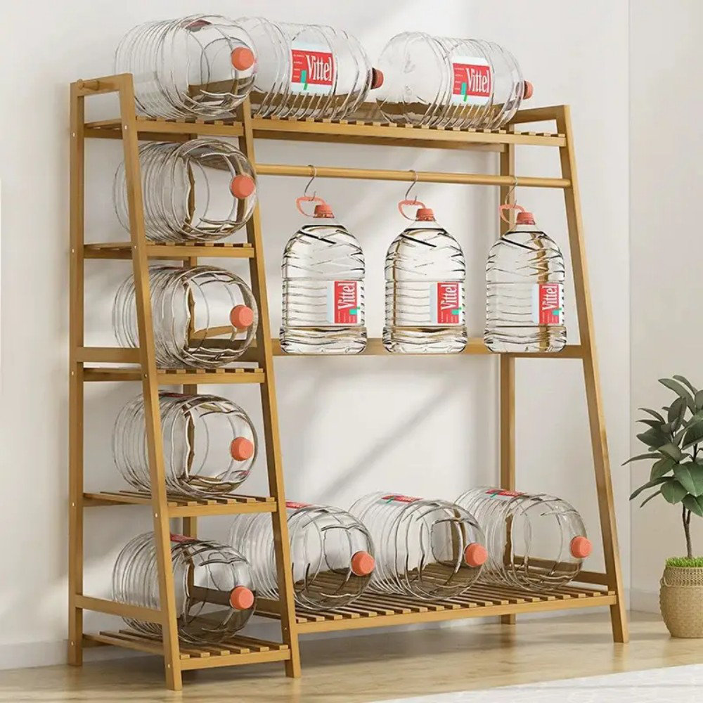 Ebern Designs A Multi Capacity Storage Rack With Brown And Brown ...