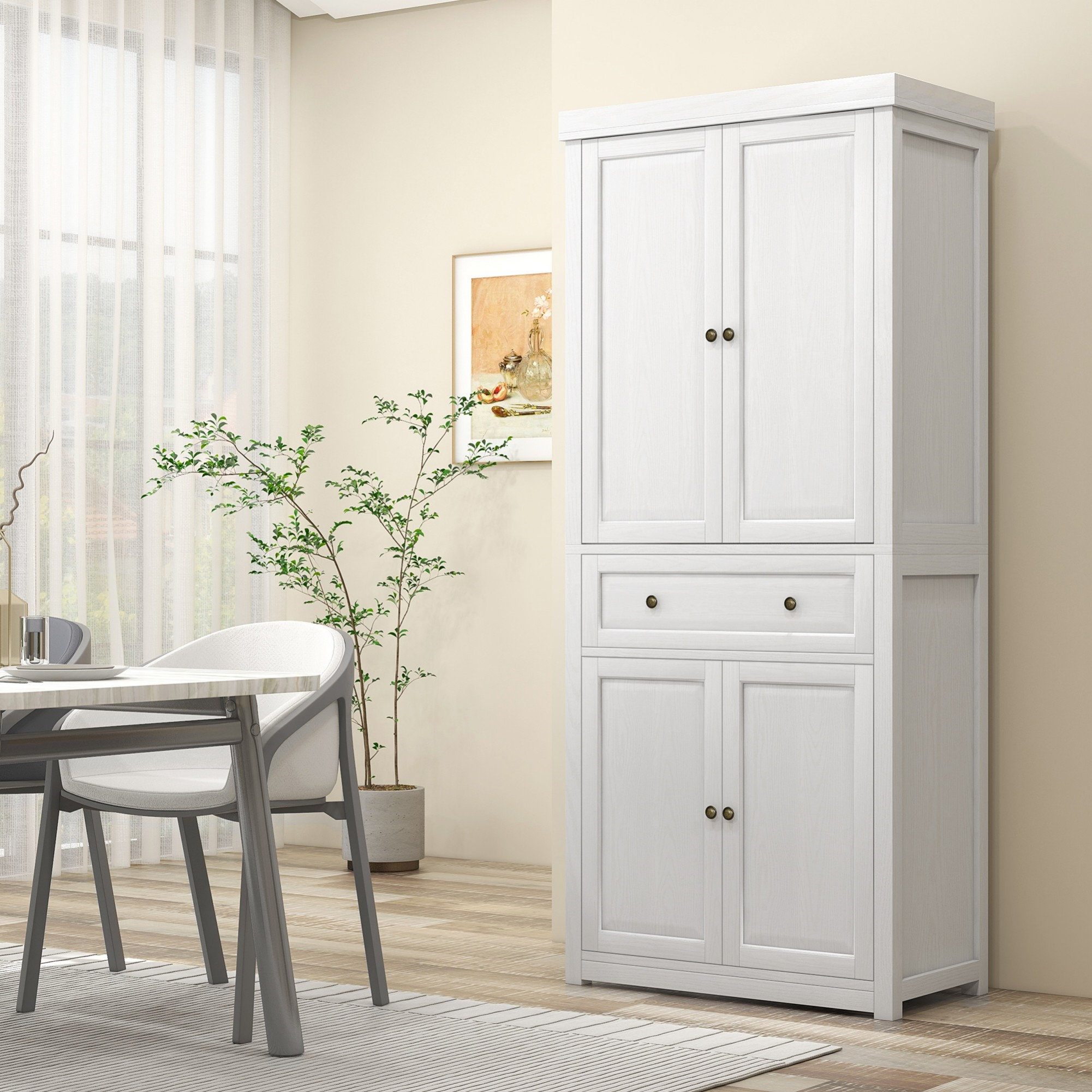 Winston Porter Kitchen Pantry Storage Cabinet, Freestanding Kitchen ...